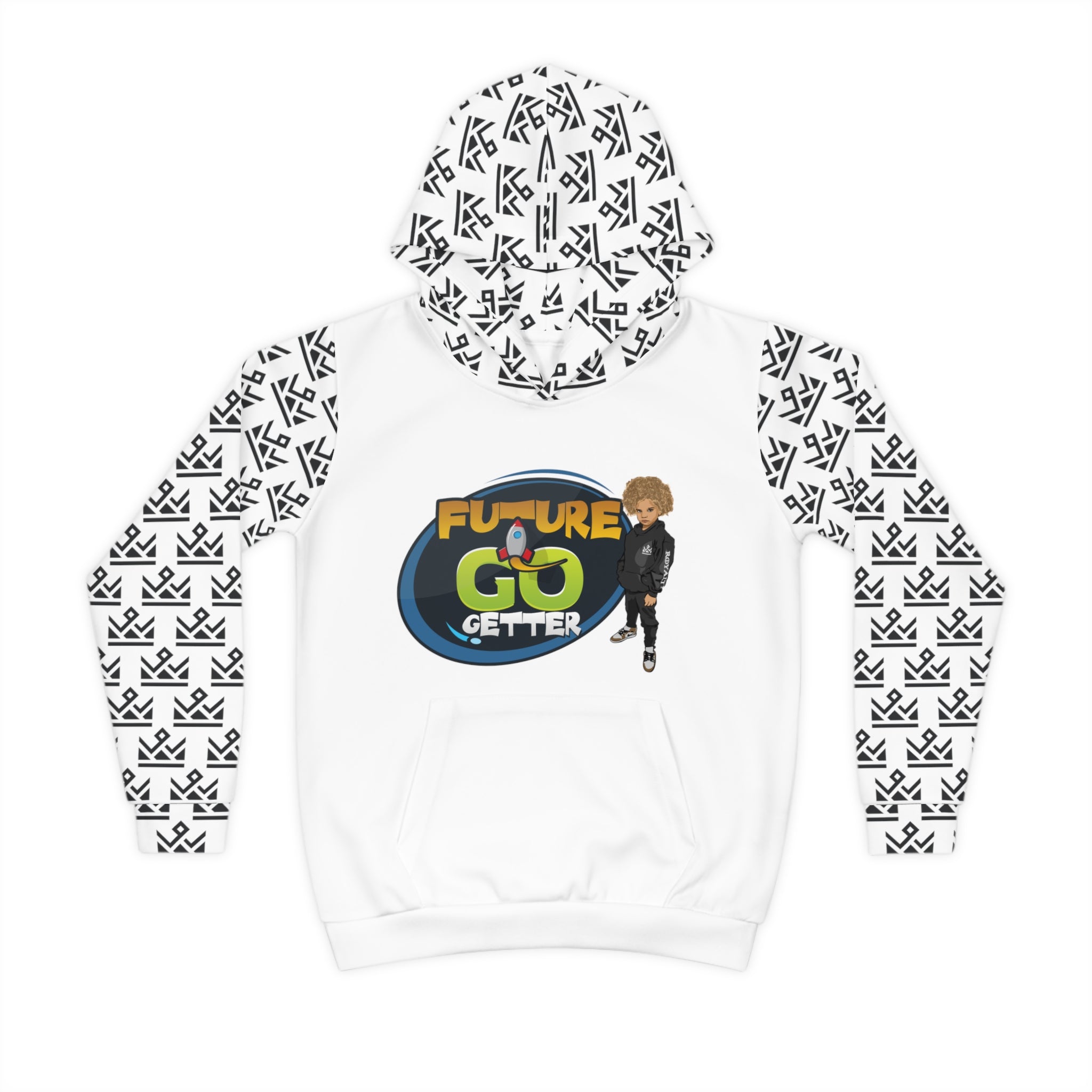 Future Go Getter Kids Hoodie (White) Sublimation – King Moore World